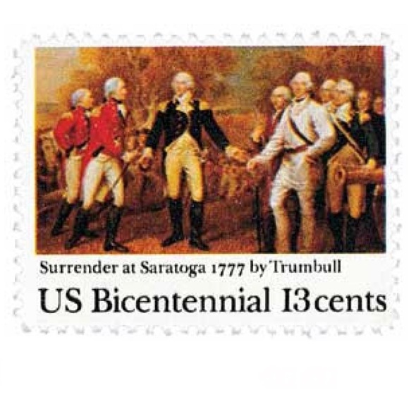 Other | 8 Vtg 1977 Stamps 13c Surrender At Saratoga Usa Large Vintage ...